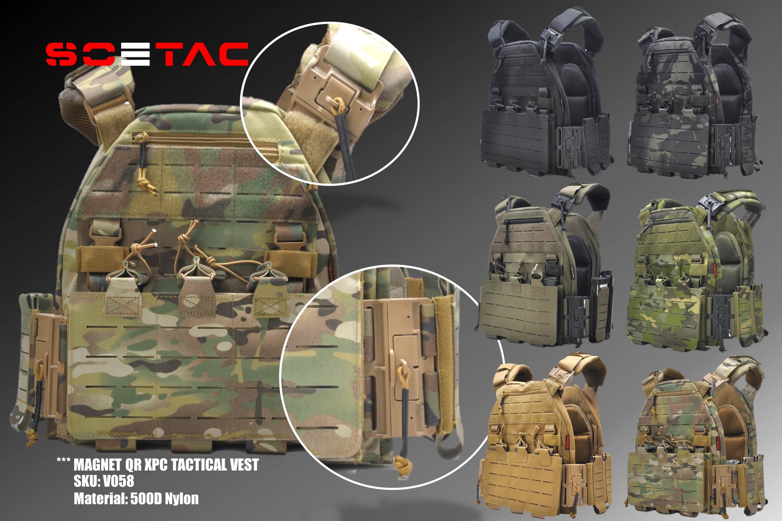 V058 SOE Magnetic buckle quickly disconnects vest – SOETAC GEAR